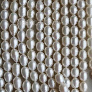 Loose Pearl Beads, Pearl String, Pearl Strand, Rice Pearls, 4-5mm 5-6mm ...