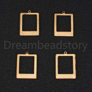10-500 Pcs Raw Brass U Shape Charms/ U Shaped/ Letter U Alphabet/ Squre ...