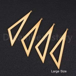 10-200 Pcs Extra Large Long Triangle Charm Pendant for Craft Making ...