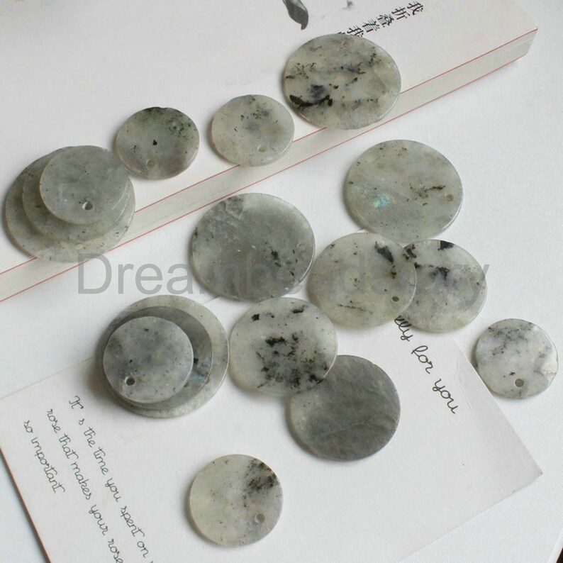2-100 Pcs Natural Labradorite Gemstone Flat Round Disc Circle - Etsy