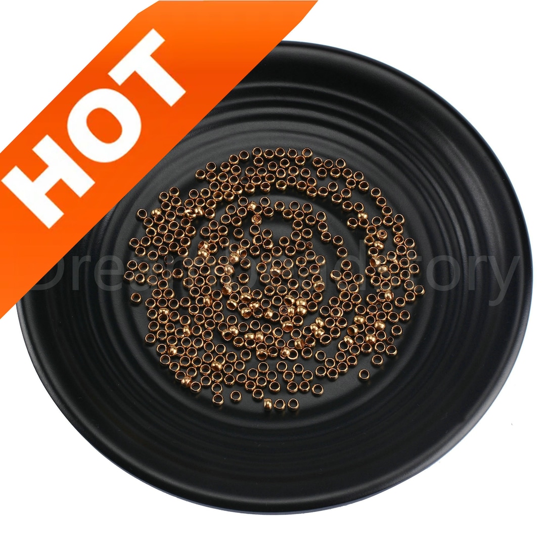 500-5000 Pc Brass Crimp Beads/locator Positioning/end Stopper Spacer ...