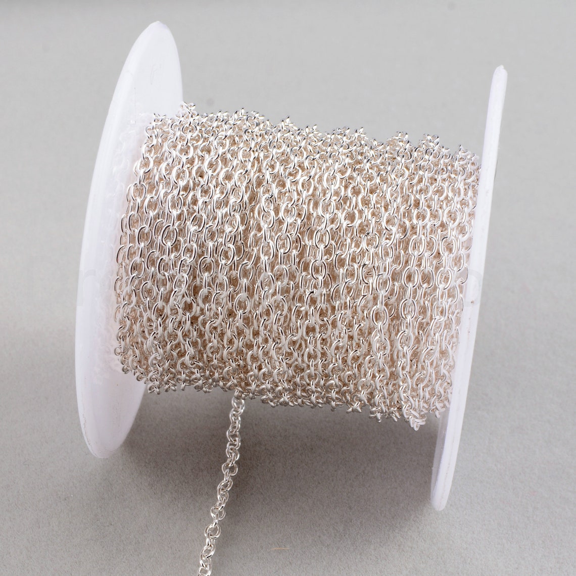 1-10 Spools Oval Cable Chains/ Bronze/ Black/ Gold/ Silver/ White Gold ...