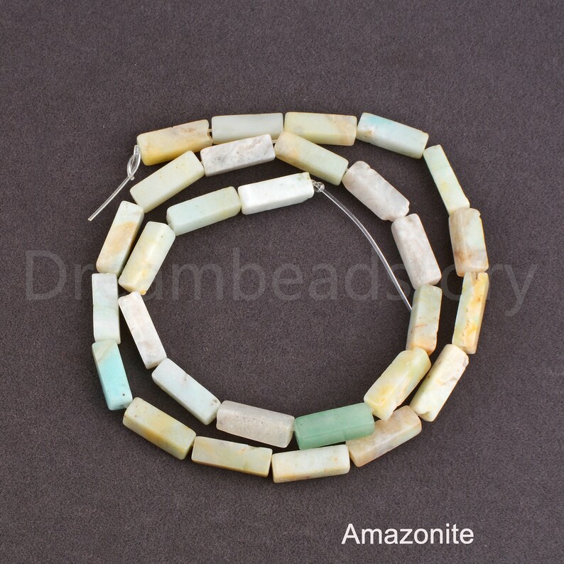 Rectangle Gemstone Beads Natural Howlite/ Amethyst/ Tiger Eye/ - Etsy