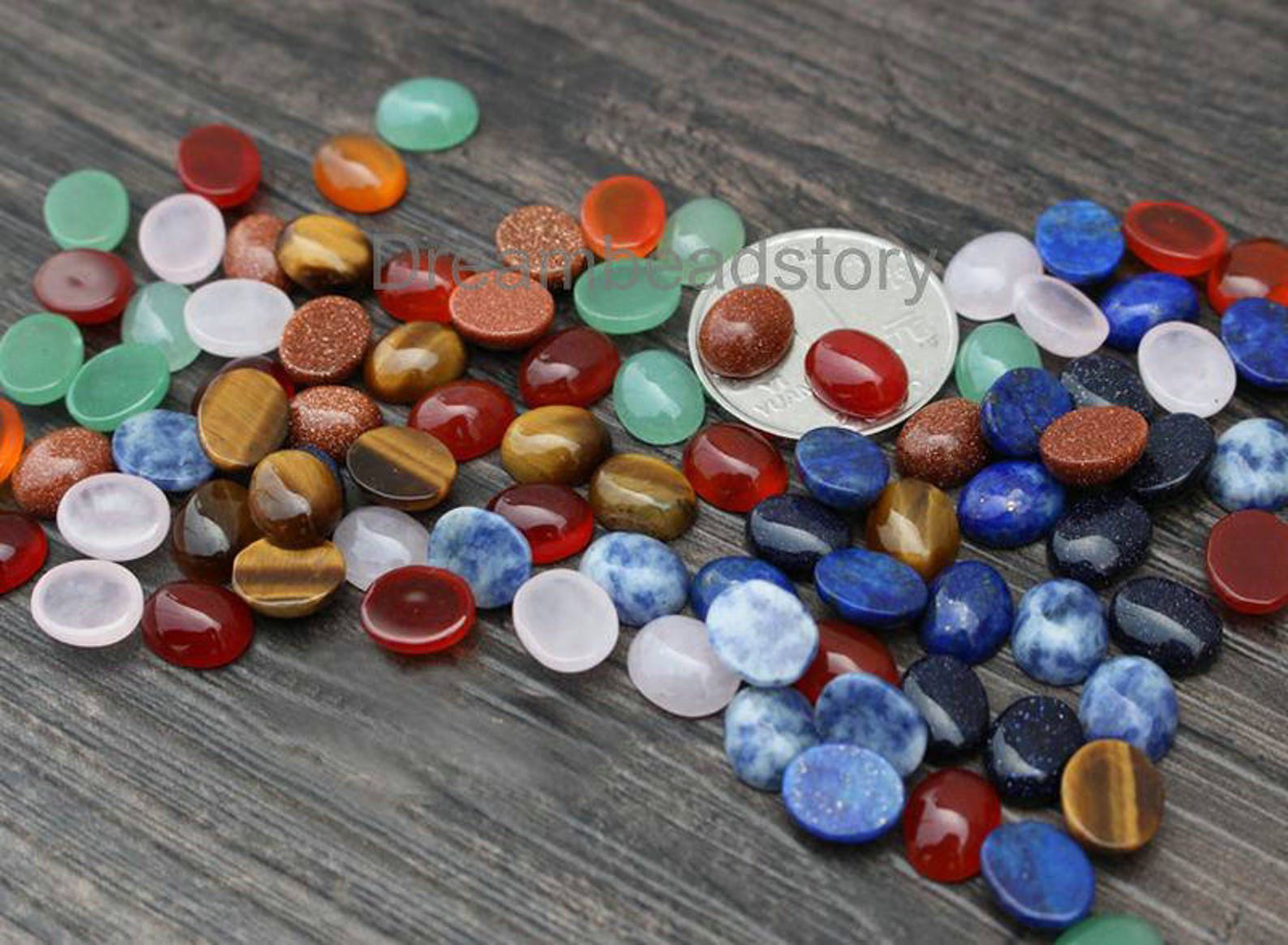 4-100 Pieces Small Earring Cabochons Bulk Wholesale Small Size Natural ...
