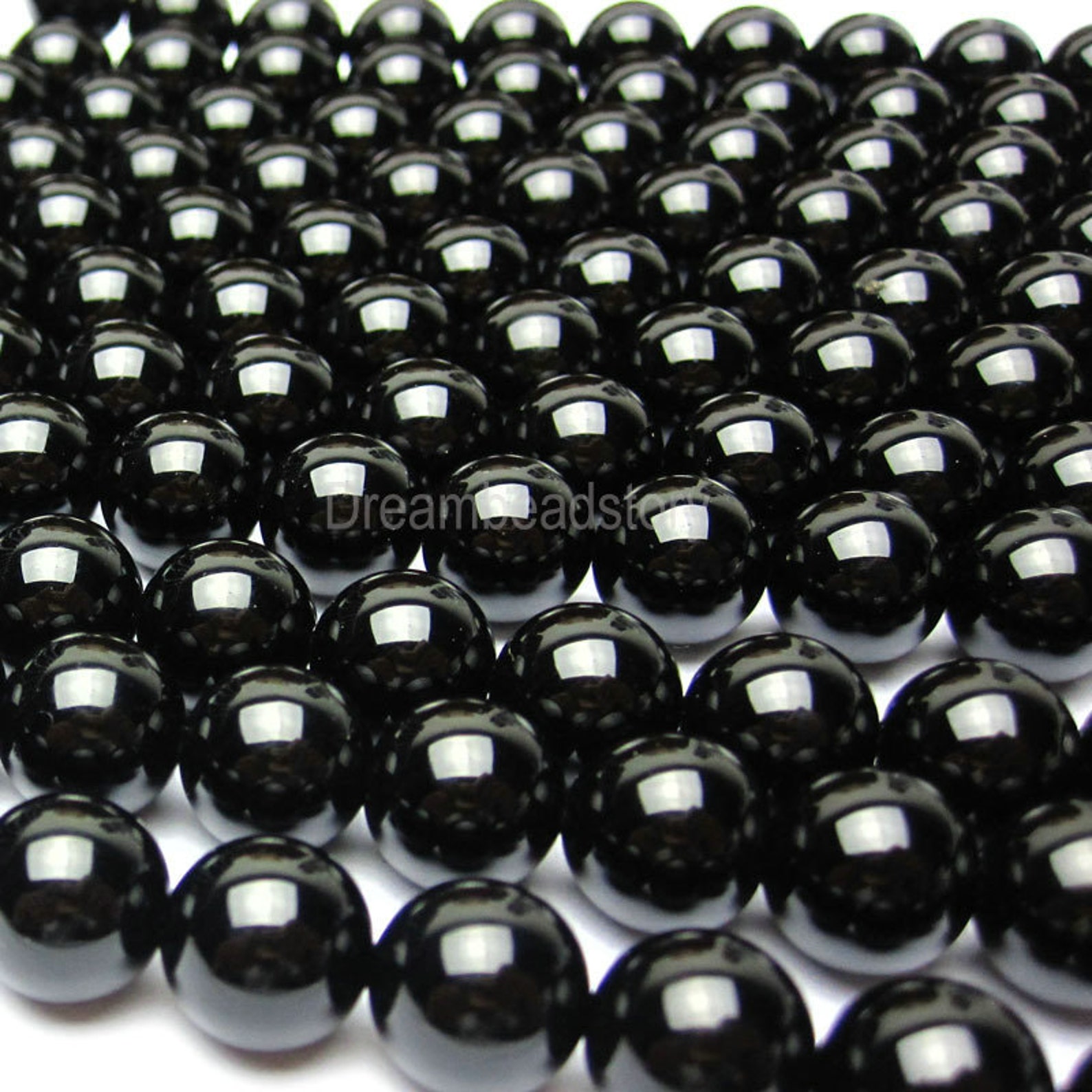 Natural Black Agate Stone Beads Round 2 4 6 8mm 10 12 14 16 - Etsy