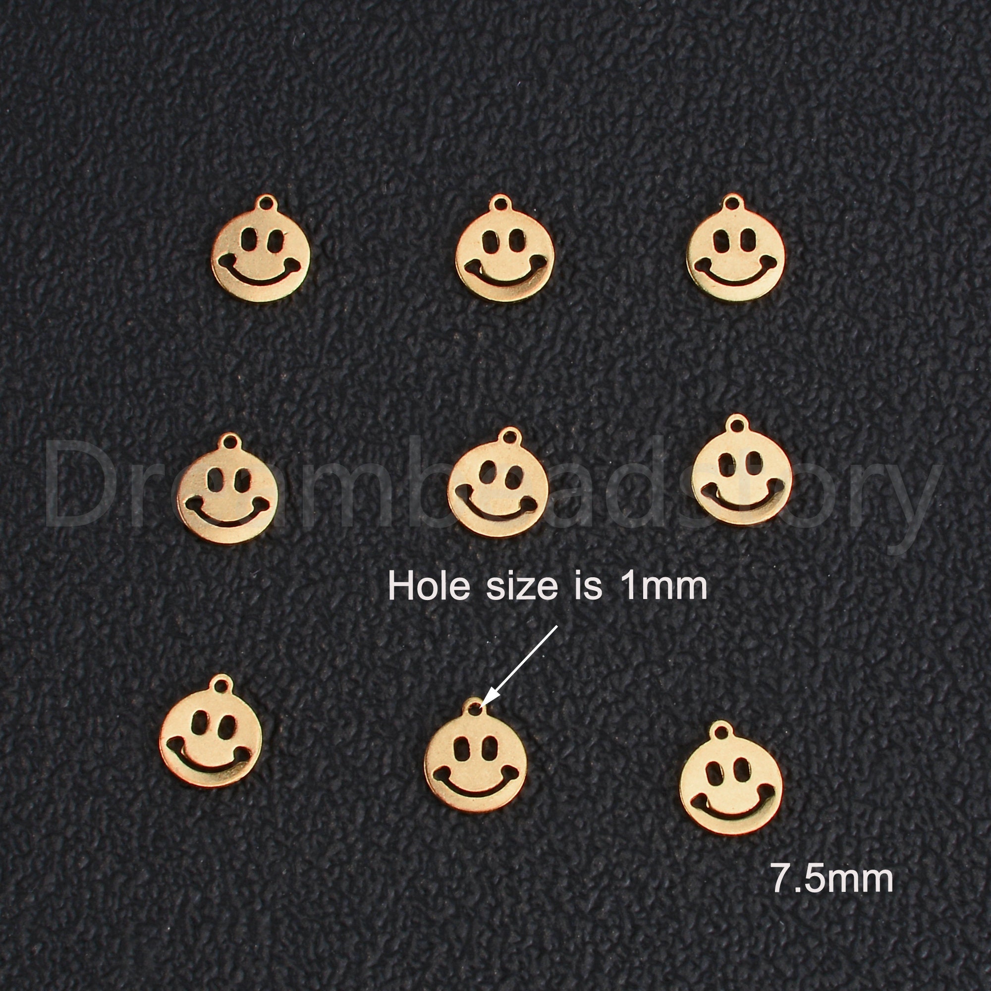 10-100 Pcs Raw Brass Smiley Face Charm Pendant/ Smile Charms/ | Etsy