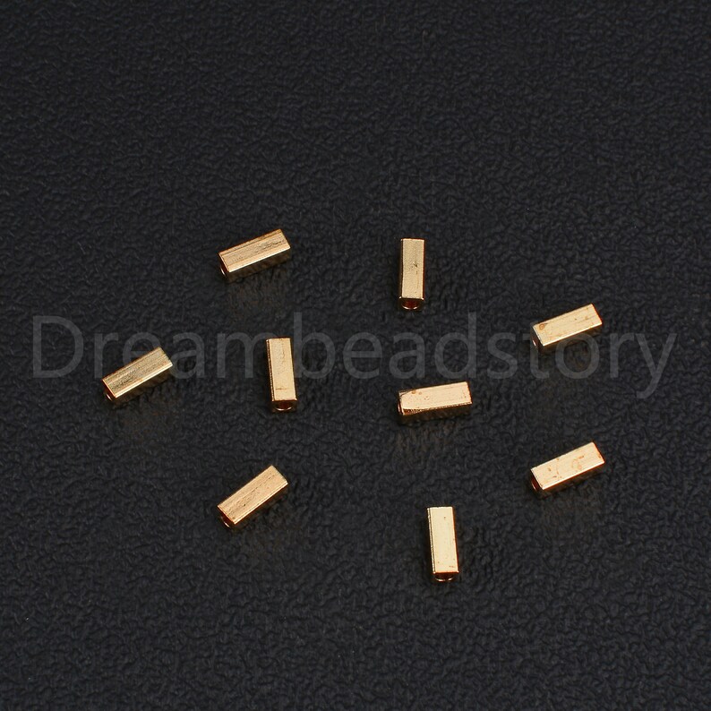 50-1000 Pcs Raw Brass Rectangle Spacer Beads/ Rectangular - Etsy