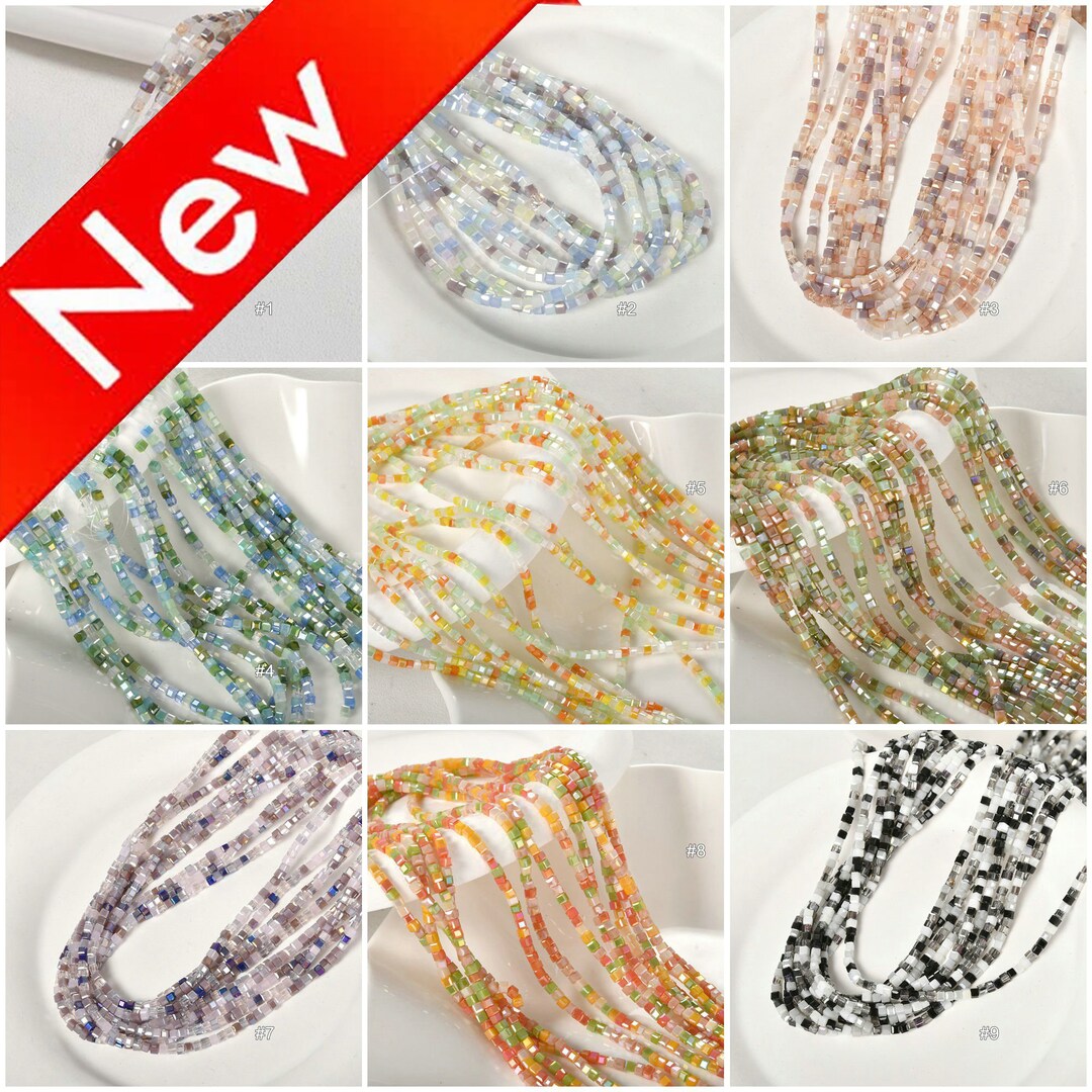 Cool Beads Online Supplies, Assorted AB Glass Beads for Summer Jewelry ...