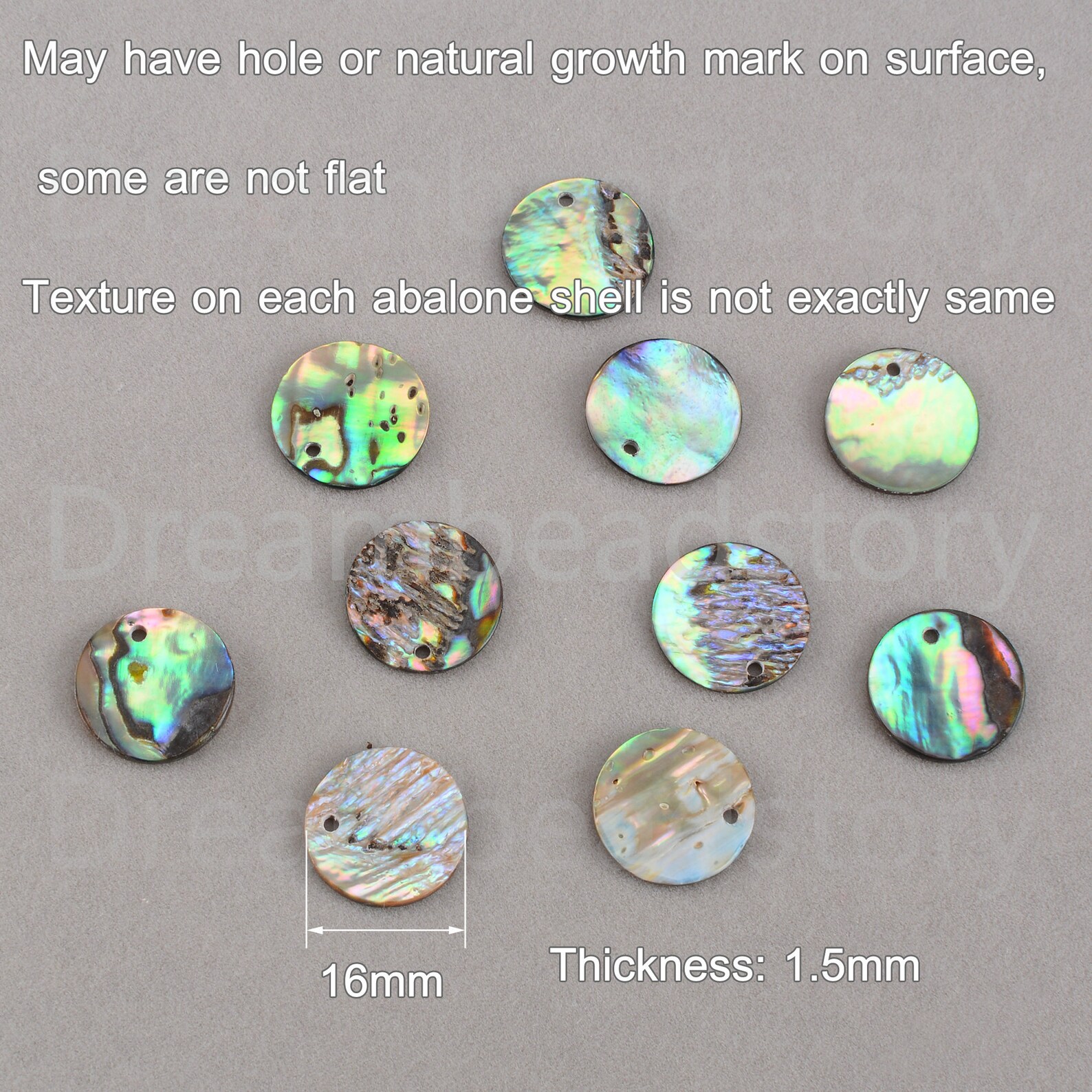 4-50 Pcs Natural Abalone Shell Disc Coin Pendant Beads for - Etsy