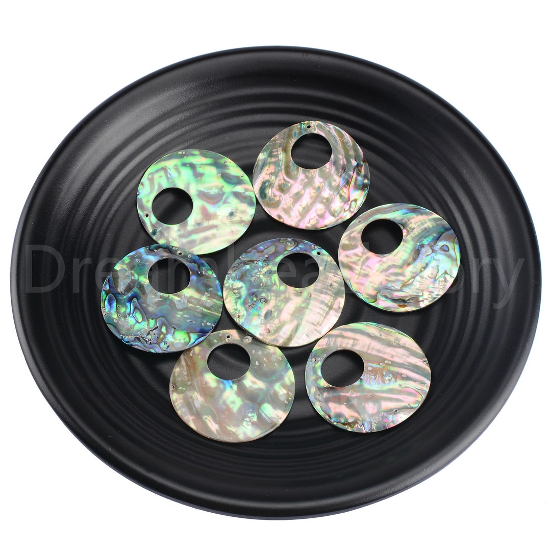 1-50 Pcs Natural Abalone Shell Square/ Round Disc Geometric - Etsy