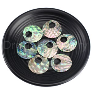 1-50 Pcs Natural Abalone Shell Square/ Round Disc Geometric - Etsy