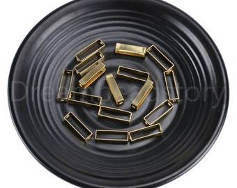 50-1000 Pcs Raw Brass Rectangle Spacer Beads/ Rectangular | Etsy