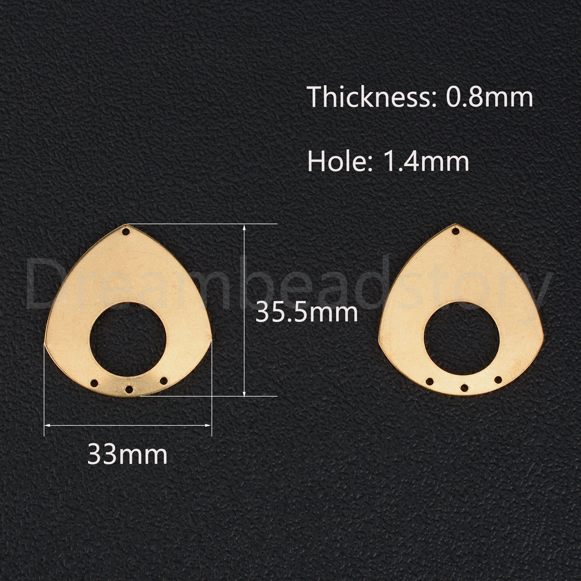 10-1000 Pcs Brass Teardrop Connector/ Drop Shape Multi Holes | Etsy