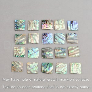 1-50 Pcs Natural Abalone Shell Square/ Round Disc Geometric - Etsy