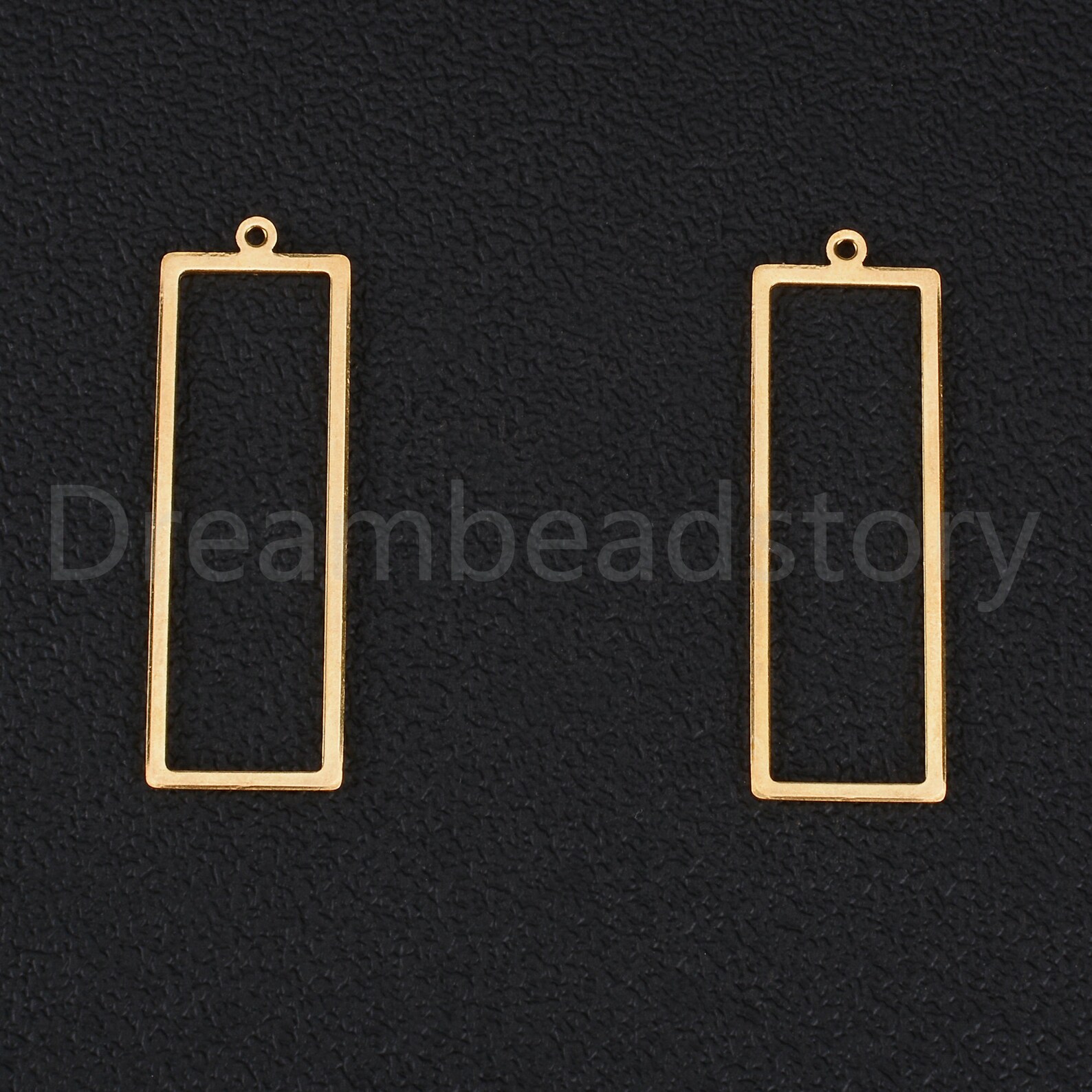 10-200 Pcs Brass Rectangle Charm Pendant Connector Finding for Jewelry ...