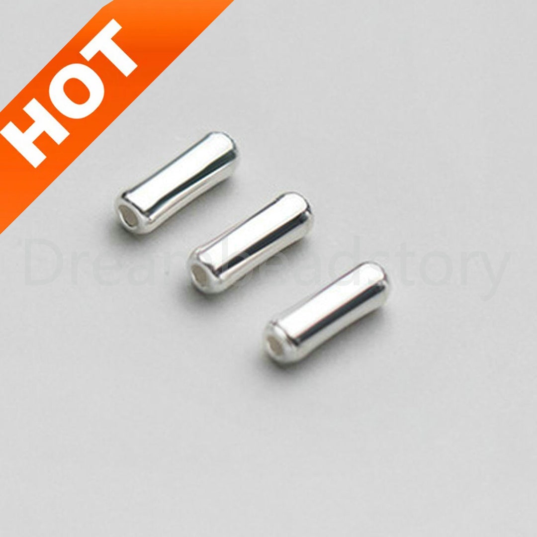 10-500 Pcs 925 Sterling Silver Tube Spacer Beads for Jewelry Making ...