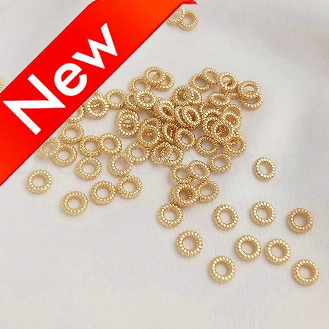 20-1000 Pcs Twisted Closed Jump Rings for Jewelry Making Supplies 14K ...