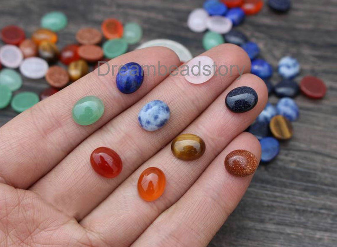 4-100 Pieces Small Earring Cabochons Bulk Wholesale Small Size Natural ...