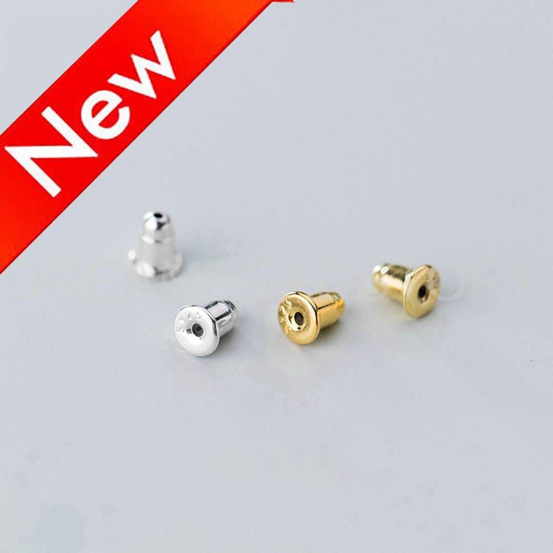 Bullet Ear Stopper - Gold/ White Gold/ Rose Gold Plated 925 Sterling ...