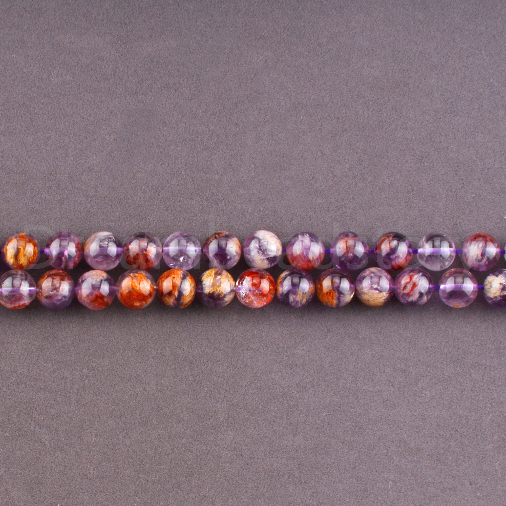 Natural Purple Ghost Phantom Quartz Crystal Healing Beads for - Etsy