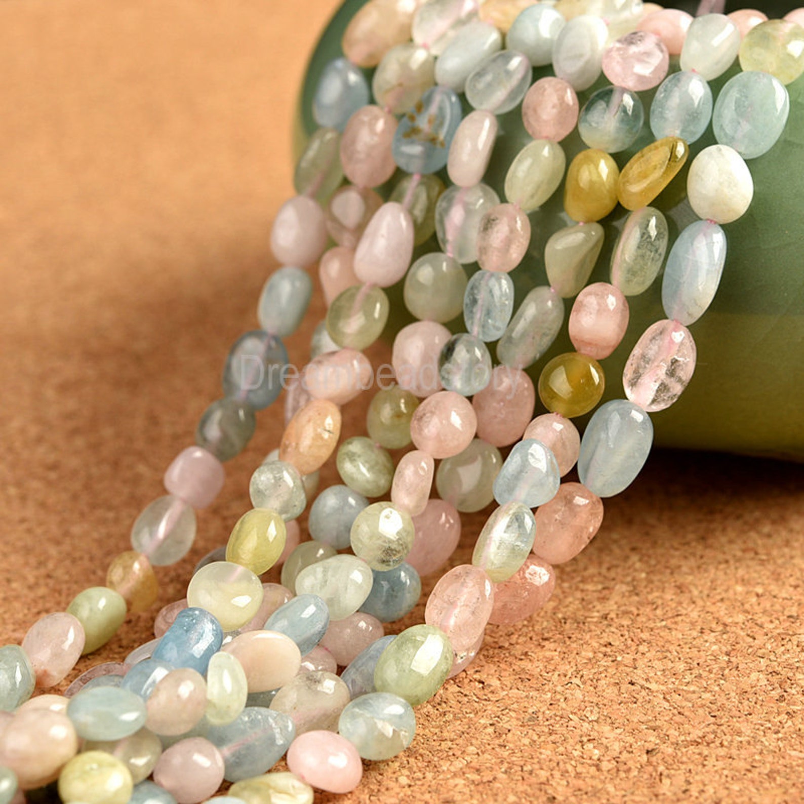 Genuine Aquamarine Beryl Morgnite Pebble Beads 4-7mm Natural | Etsy