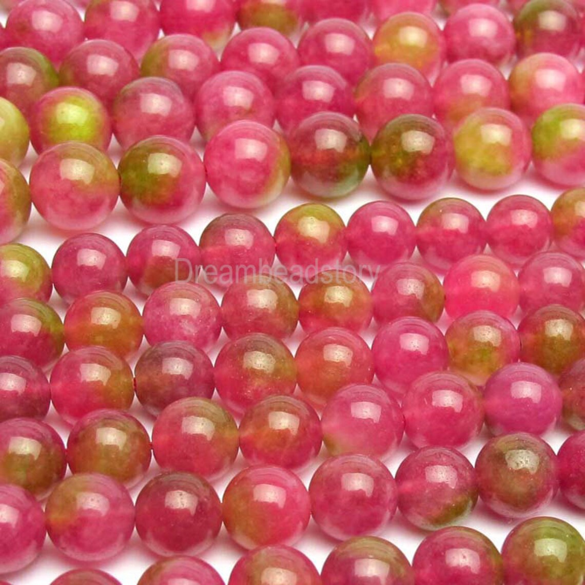 Watermelon Quartz Beads Round Watermelon Crystal Quartz 4 6 - Etsy
