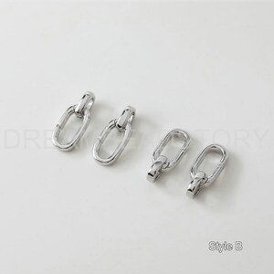 Push Gate Oval Clasp - Spring Gate Clasp - 14K Real Gold/ White Gold ...