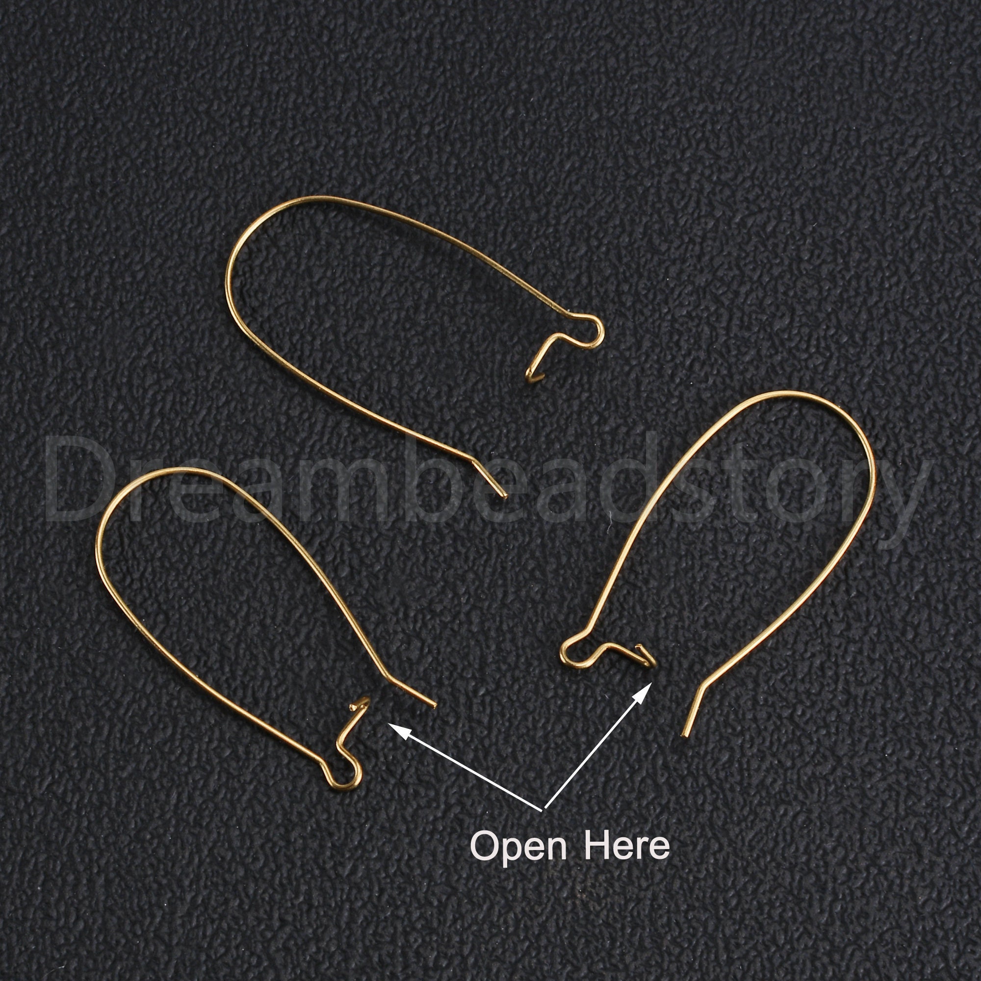 100-1000 Pcs Raw Brass Kidney Ear Wires 38mm Long Earwire | Etsy