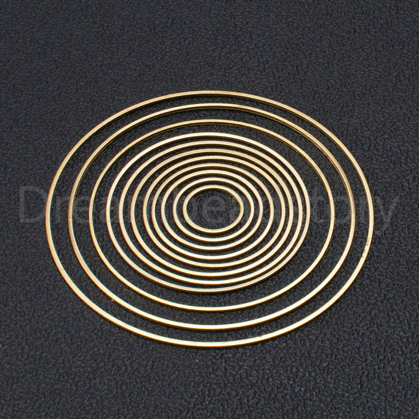 100-500 Pcs Raw Brass Simple Circles Round Hoops Rings Link Connectors ...