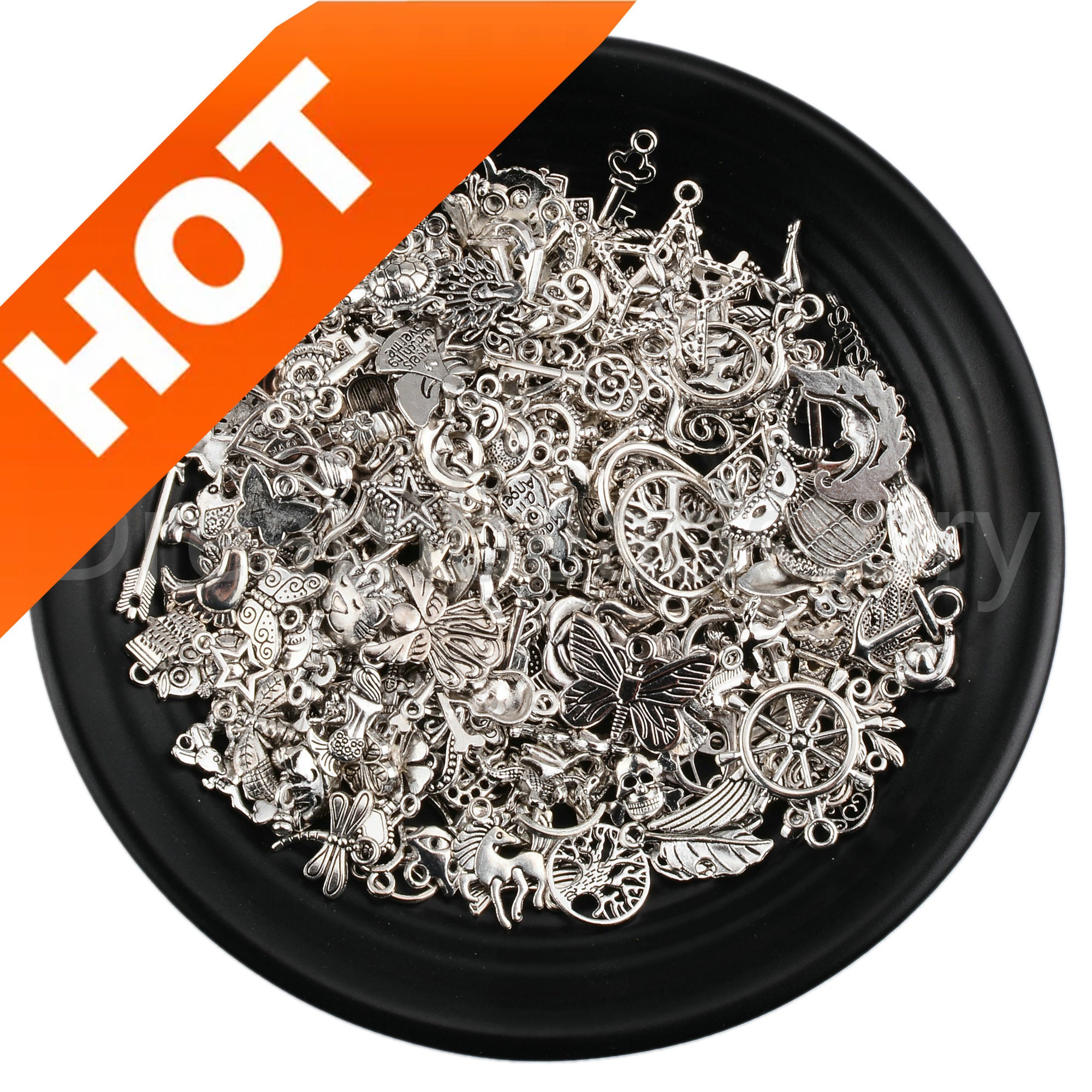 Metal Charms Lots Wholesale Supplies Assorted Tibetan Silver Charming ...