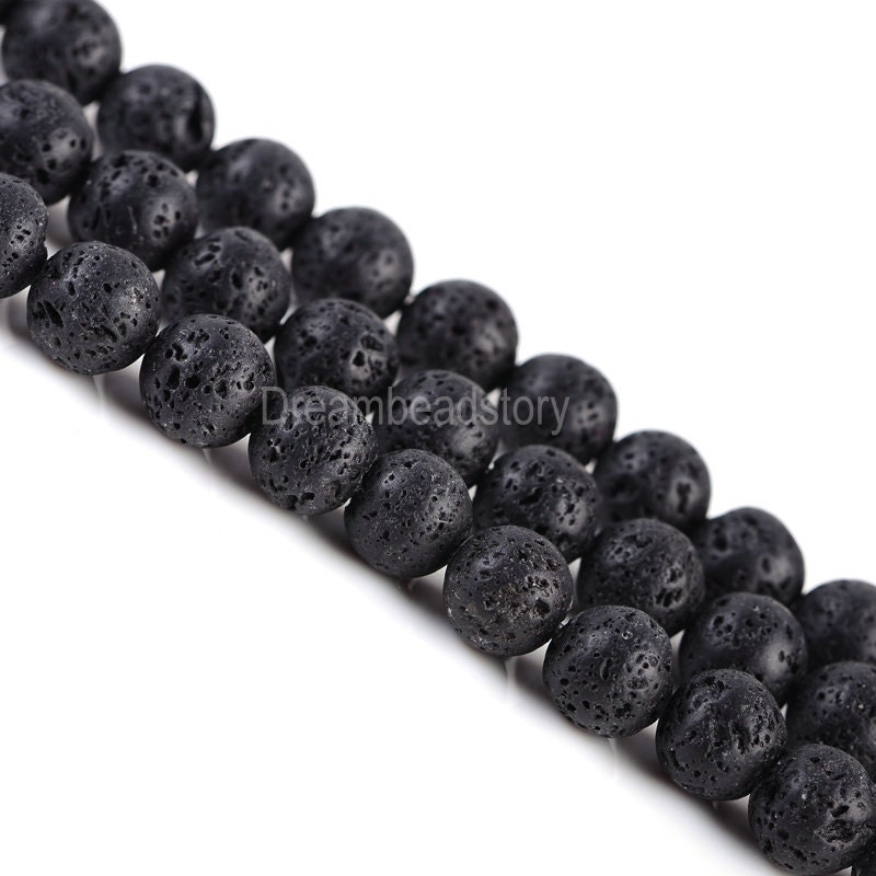 Lava Rock Beads Round Lava Rock Volcanic Lava Rock Stone - Etsy