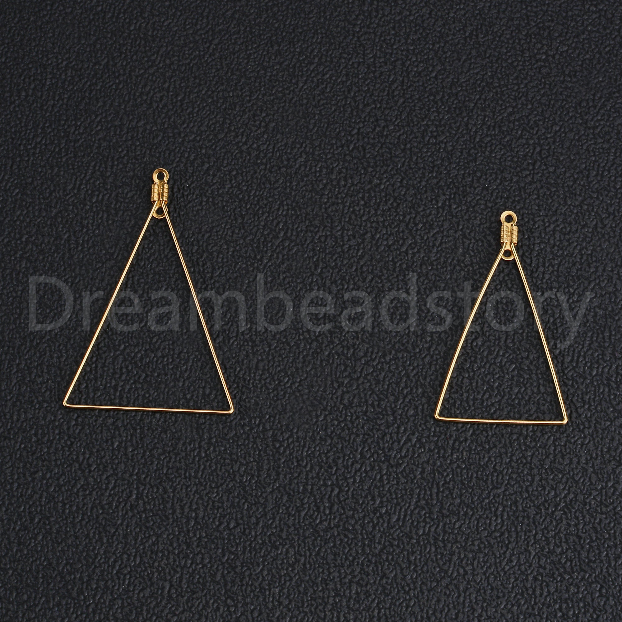 20-500 Pcs Raw Brass Large Triangle Geometric Ear Wire | Etsy
