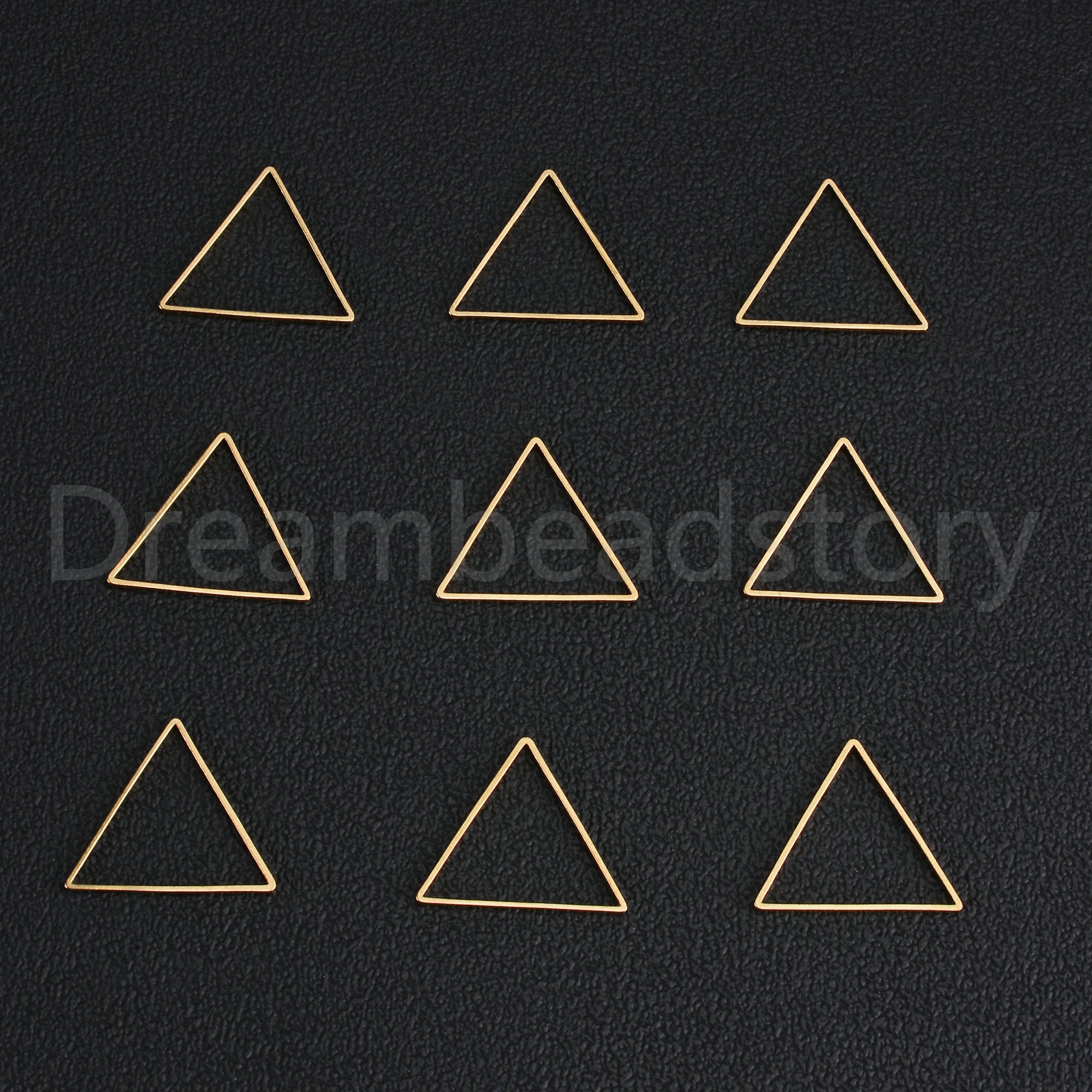 100-1000 Pcs Raw Brass Hollow Triangle Pendant Wire Findings Supplies ...