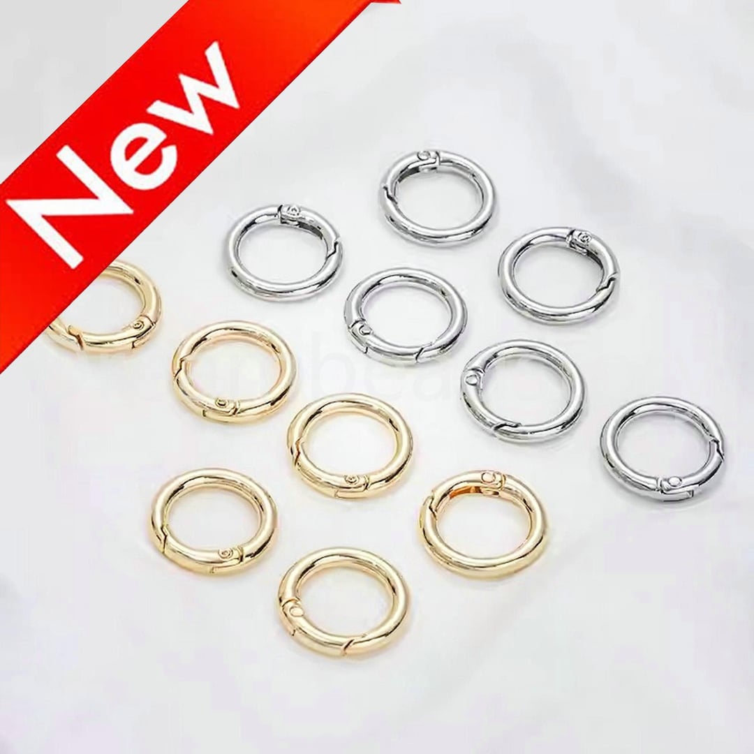 Thick & Strong Spring Ring Clasp, Secure Clasp for Craft Making, 14K ...