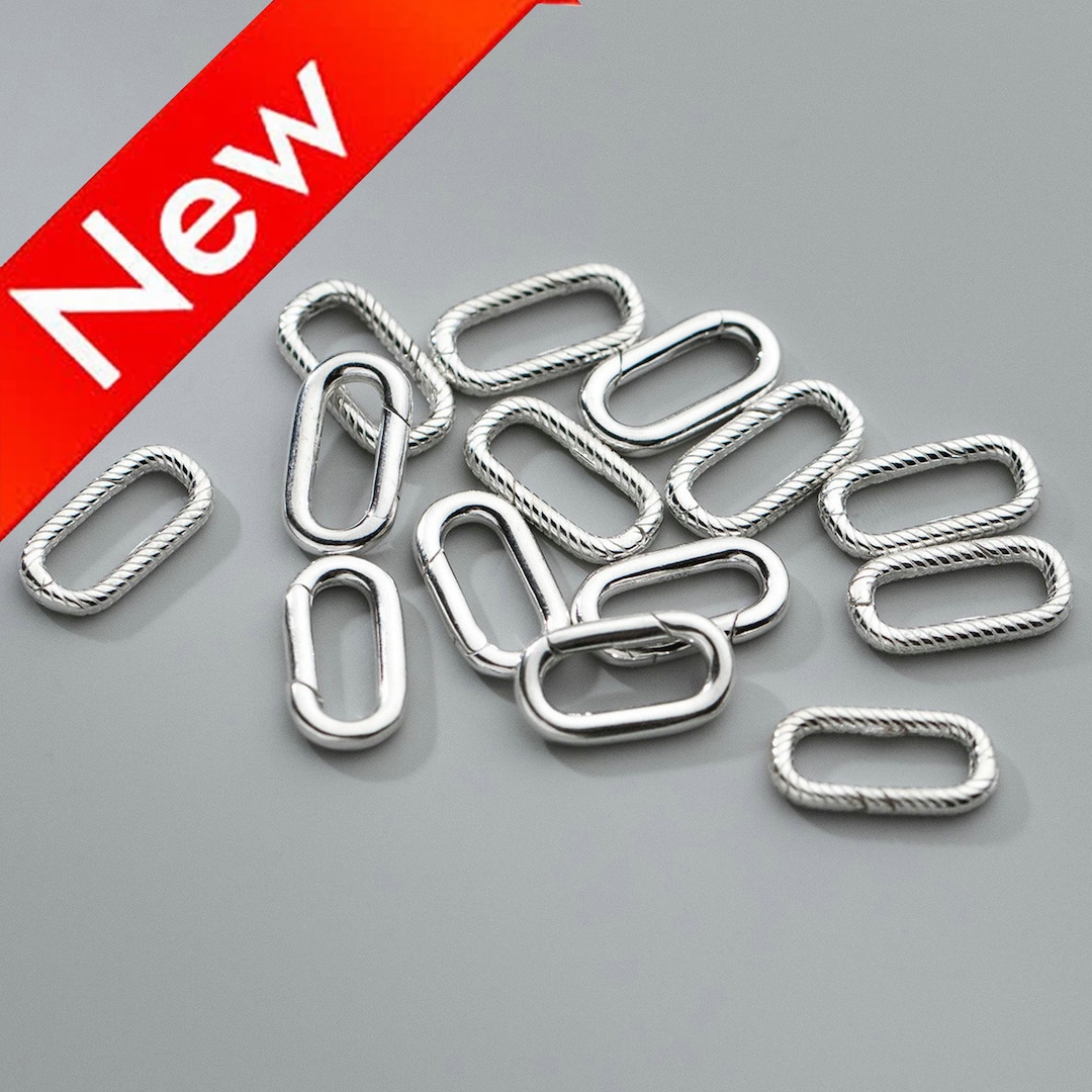 Silver Jewelry Clasp Lots Supplies - 925 Sterling Silver Oblong ...