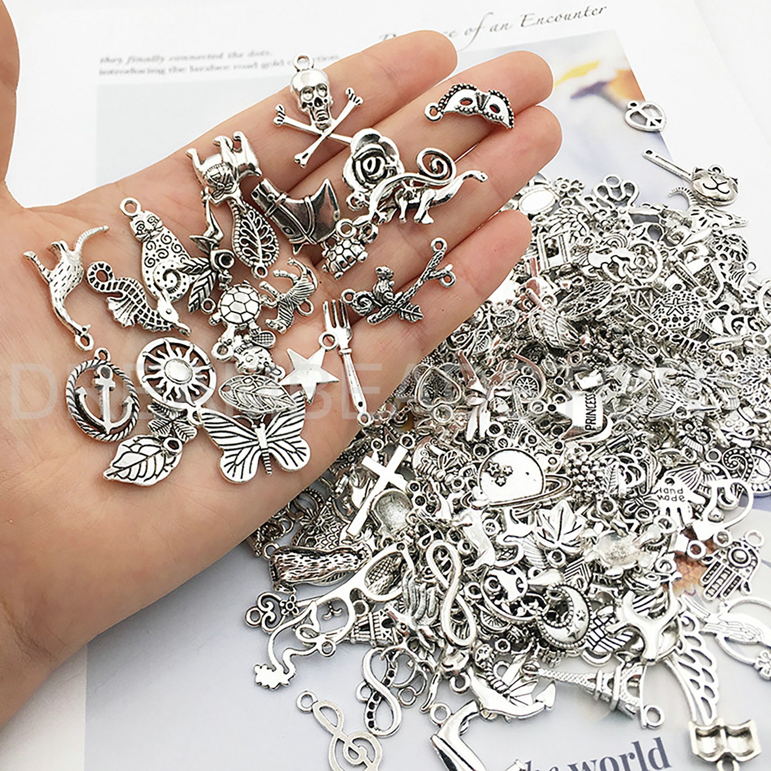 Metal Charms Lots Wholesale Supplies Assorted Tibetan Silver | Etsy