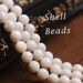Natural White Shell Beads, Smooth Round Shell Jewelry Beads Supplies ...