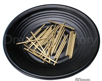 50-1000 Pcs Raw Brass Rectangle Spacer Beads/ Rectangular | Etsy