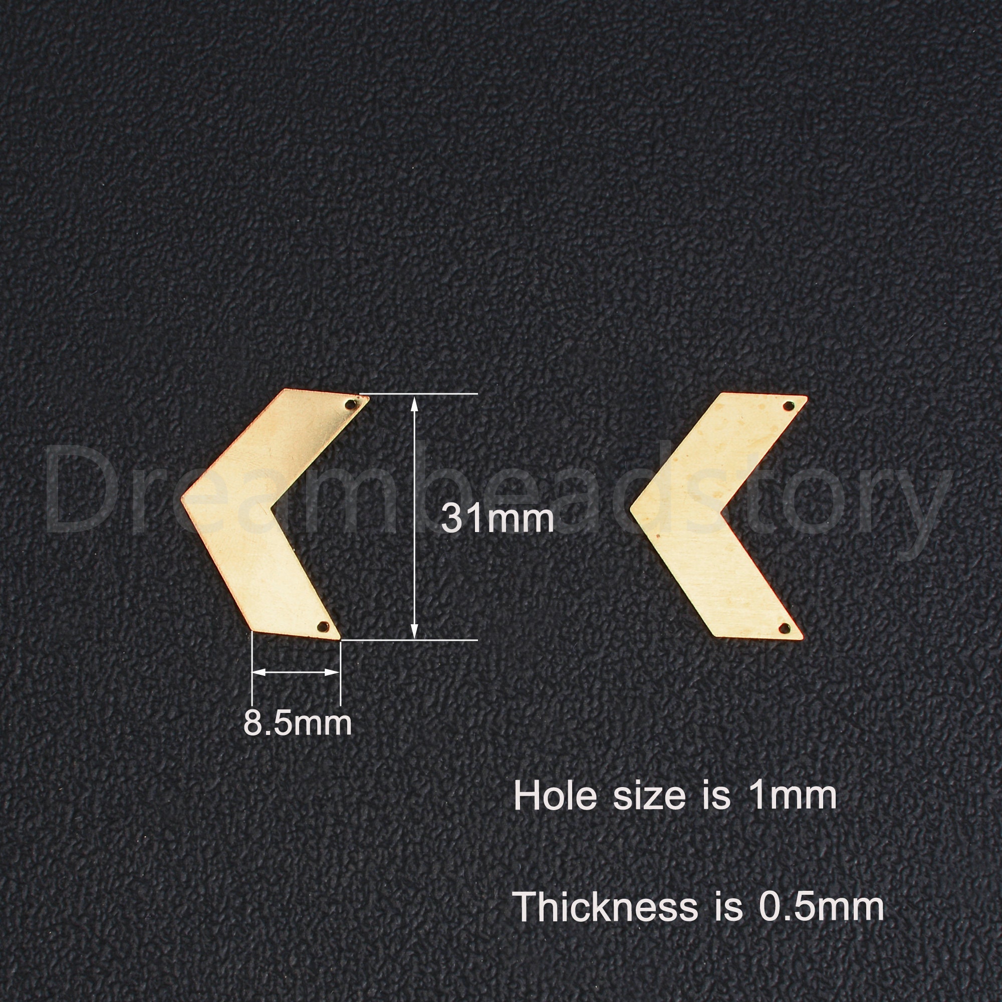 20-1000 Pcs Raw Brass Chevron Pendant V Shaped Corner - Etsy