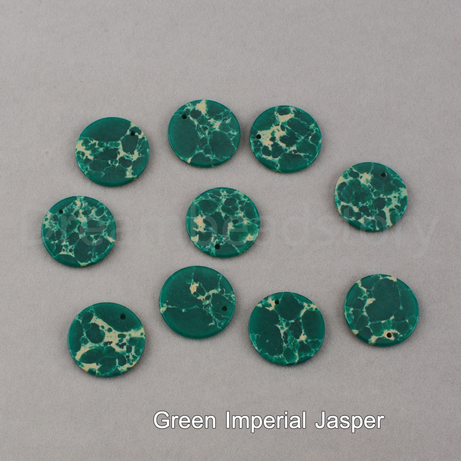 2-20 Pcs Gemstone Flat Circle Disc Pendant Beads for Necklace | Etsy