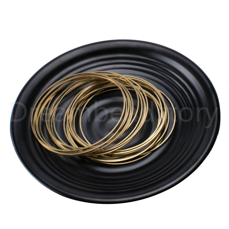 100-500 Pcs Raw Brass Simple Circles Round Hoops Rings Link | Etsy