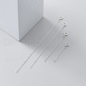 2-50 Pcs 925 Sterling Silver Extender Chain Gold/white Gold/rose Gold ...