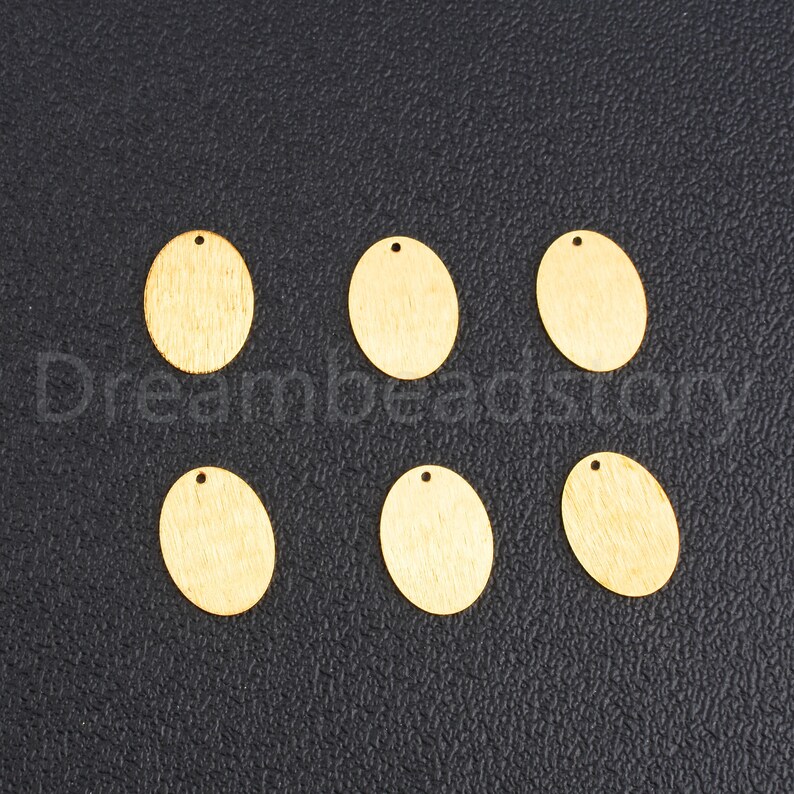 10-500 Pcs Brass Blank Stamping Tag Pendant/ Brushed Oval - Etsy