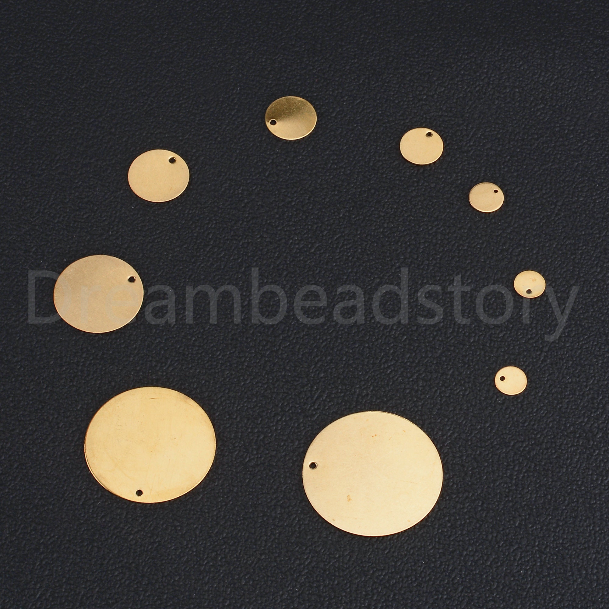 100-1000 Pcs Raw Brass Flat Round Thin Disc Stamping Blanks Base Tag ...