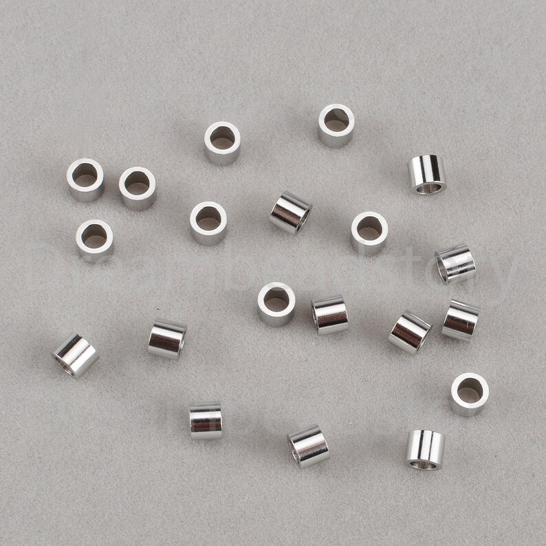 40-500 Pcs Large Hole Column Tube Beads/ Plain Tube Spacer Beads for ...