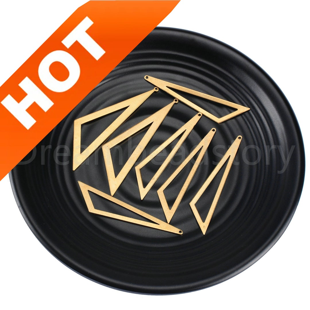 10-200 Pcs Extra Large Long Triangle Charm Pendant for Craft Making ...