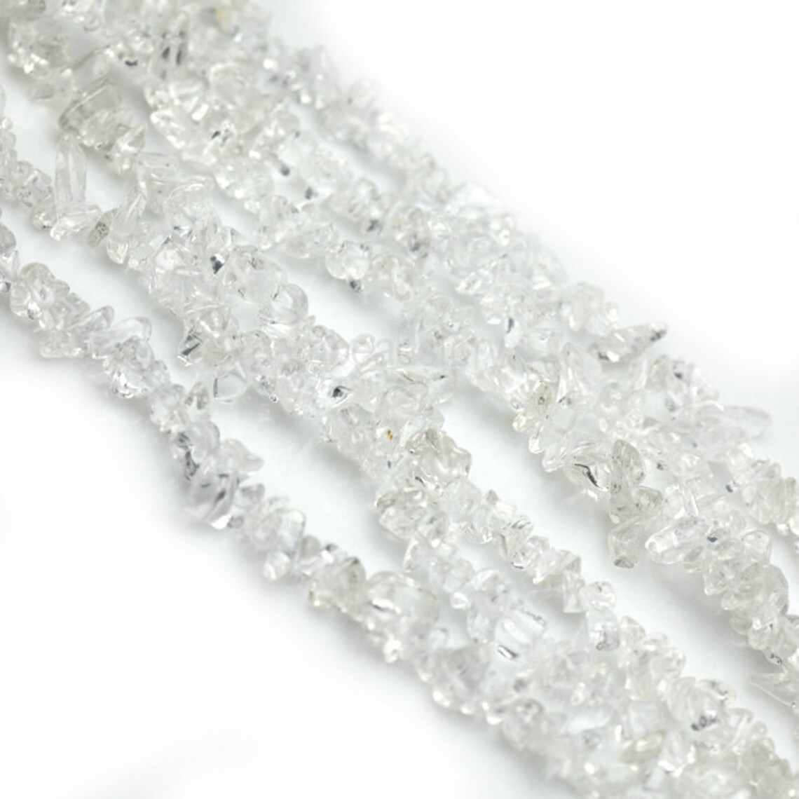 Crystal Chips Genuine Clear Crystal Chip Beads Long Strand - Etsy