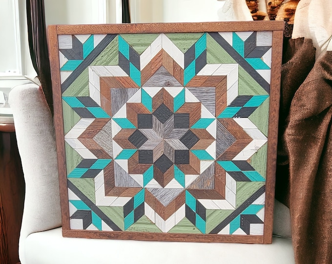 Handcrafted Amish Made Wood Barn Quilt - 22x22" Square - Etsy
