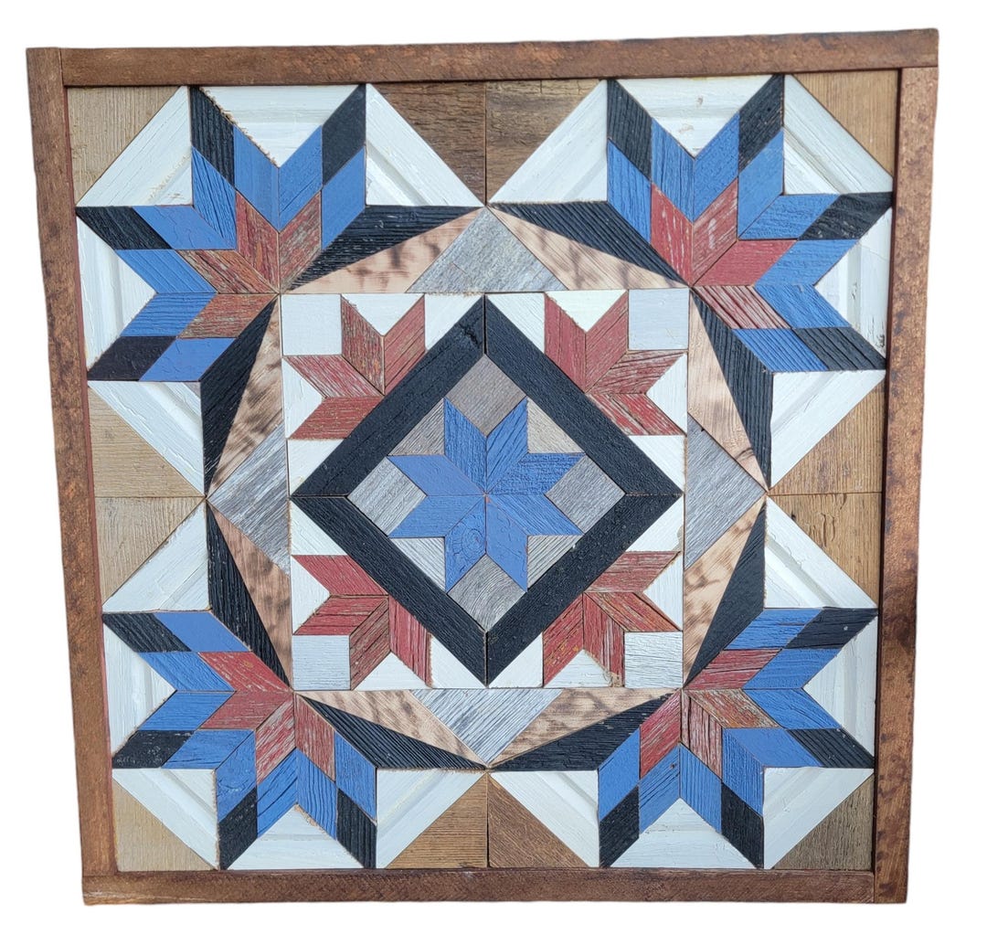 Handcrafted Amish Made Wood Barn Quilt - 22x22" Square - Etsy