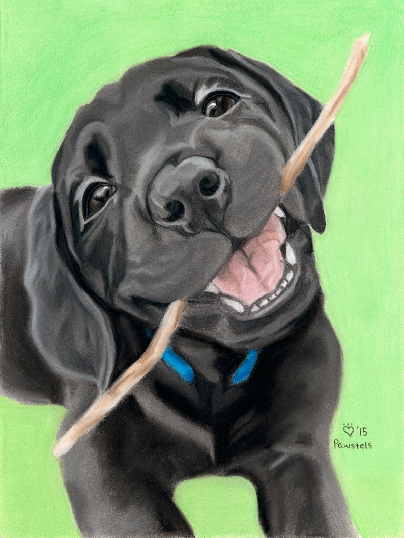 Puppy Art Digital Download, Black Lab Puppy Art, Labrador Retriever Art ...